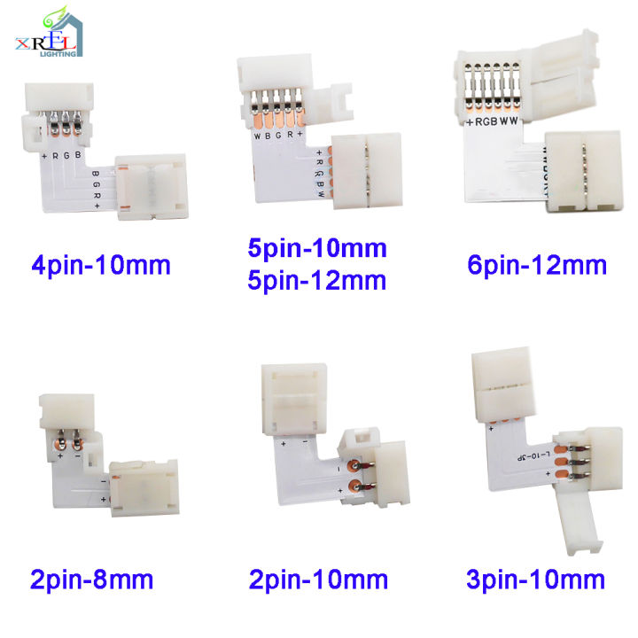 2pin 3pin 4pin 5pin 6pin L Shape LED Connector for Connecting Corner ...
