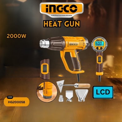 INGCO Heat Gun HG200058 2000W/ HG200028-1 2000W / HG2000385 2000W ...