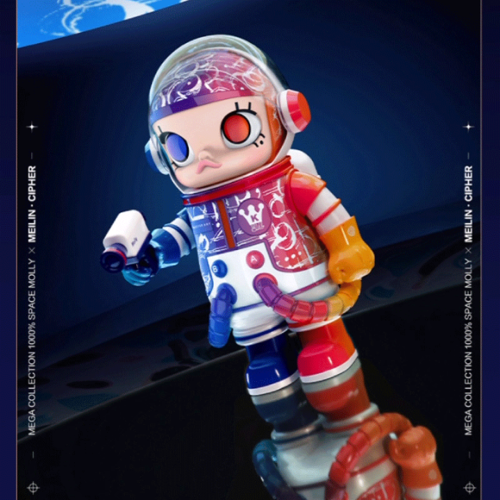 POP MART MEGA Collection Series Han Meilin 1000% Consortium SPACE MOLLY ...
