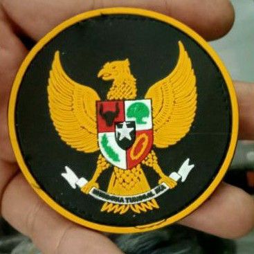 patch ruber Garuda Indonesia bulat logo karet Garuda emblem karet ...