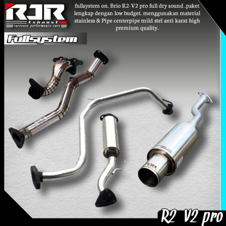 Fullsystem brio RJR Exhaust Downpipe Frontpipe centerpipe muffler bolt on R2V2 pro | Lazada ...