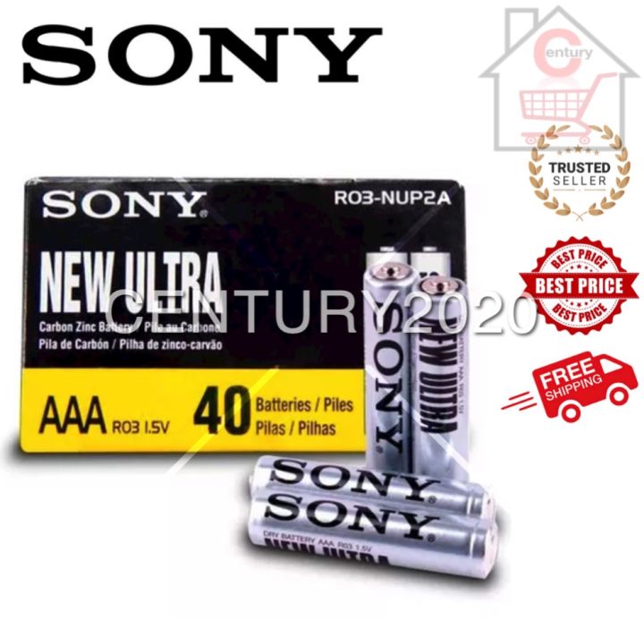 SONY AAA New Ultra Battery AAA R03 1.5V 40pcs/box | Lazada