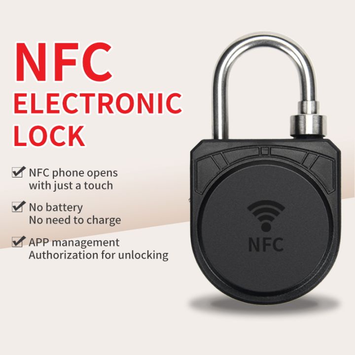 NFC intelligent passive padlock compact outdoor portable lock anti ...