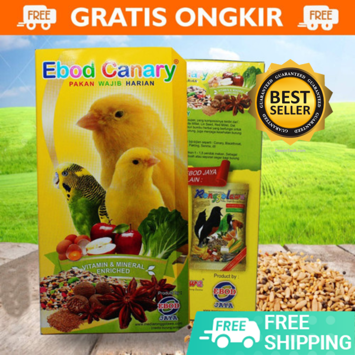 PAKAN BURUNG KENARI HARIAN KEMASAN KOTAK EBOD JAYA | Lazada Indonesia