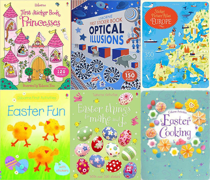 Usborne Sticker Book For Kids Activity Book Princess Optical Illusions ...