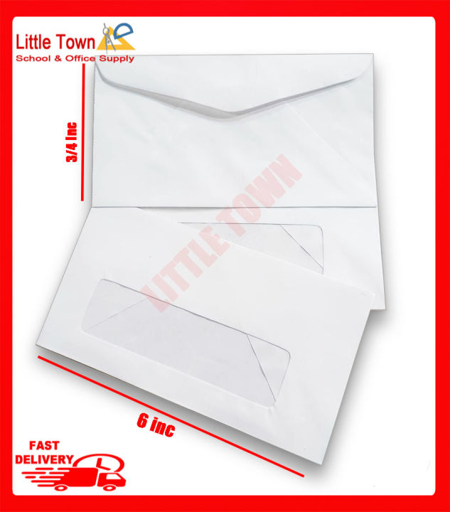 White Paper Letter Envelope w/ window Short (6 3/4) & Long size | Lazada PH
