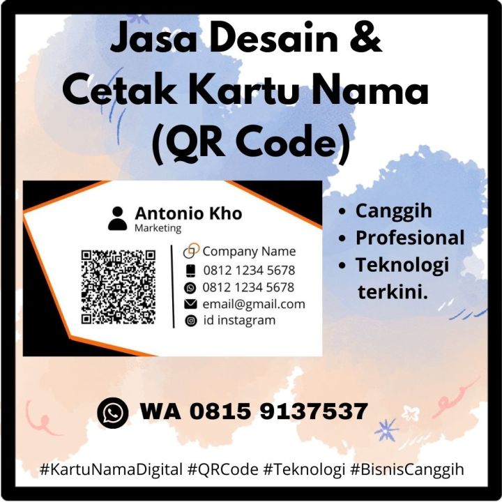 Jasa Desain & Cetak Kartu Nama (QR Code) | Lazada Indonesia