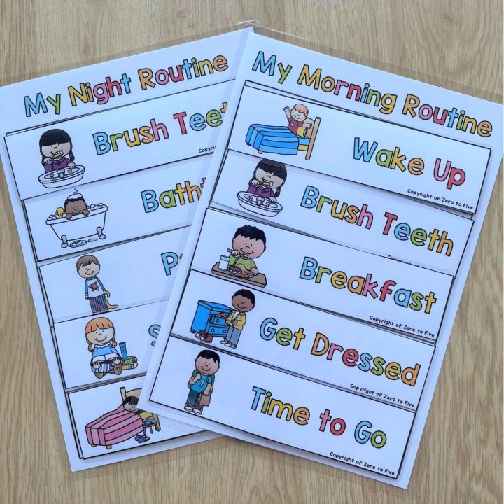 Personalized Visual Schedule/Routine/Chore Chart for Young Children ...