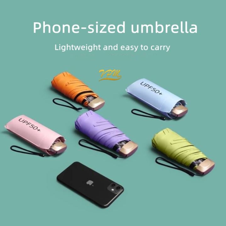 Ultra-Light Mini Five-Fold Umbrella vinyl sunscreen umbrella holder ...