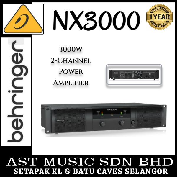 Behringer NX3000 3000W 2-channel Power Amplifier (nx3000) | Lazada