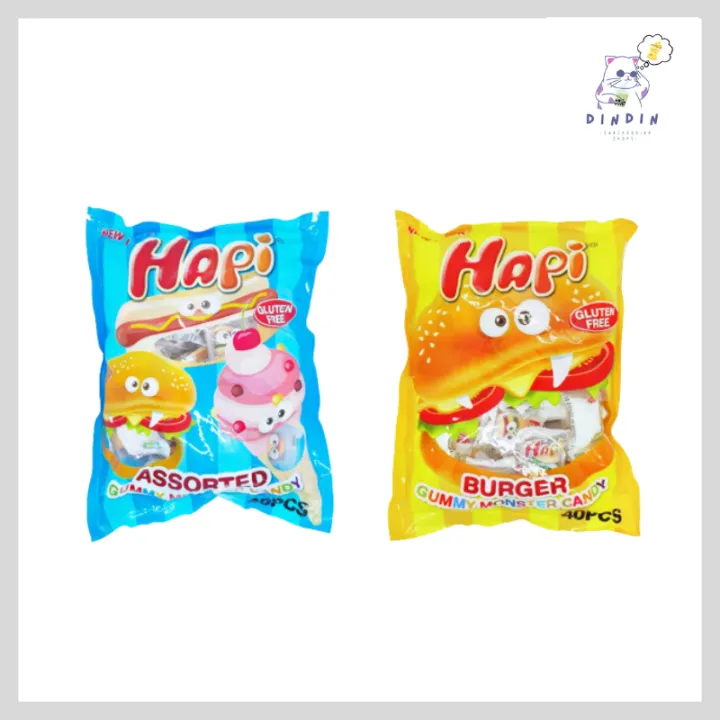 Hapi Burger / Hapi Assorted Gummy Monster Candy (40pcs) | Lazada