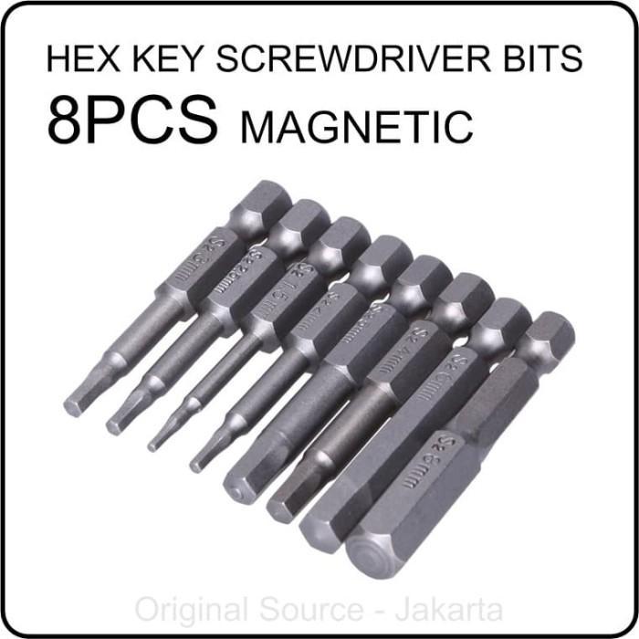 8PCS KUNCI L SET LURUS | HEX KEY MAGNETIC SCREWDRIVER BIT - E143 ...