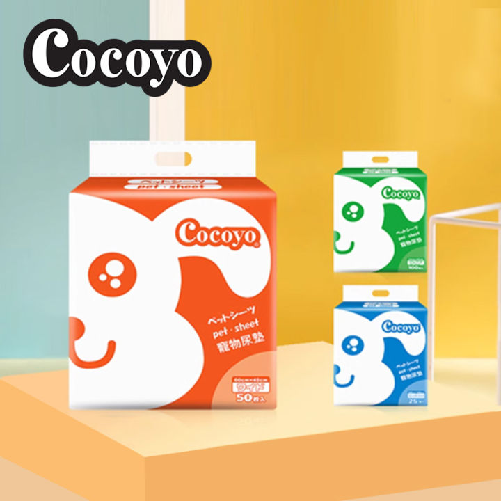 Cocoyo เสื่อฝึกลูกสุนัขสัตว์เลี้ยง แผ่นปัสสาวะสัตว์เลี้ยงสําหรับแมวและ ...