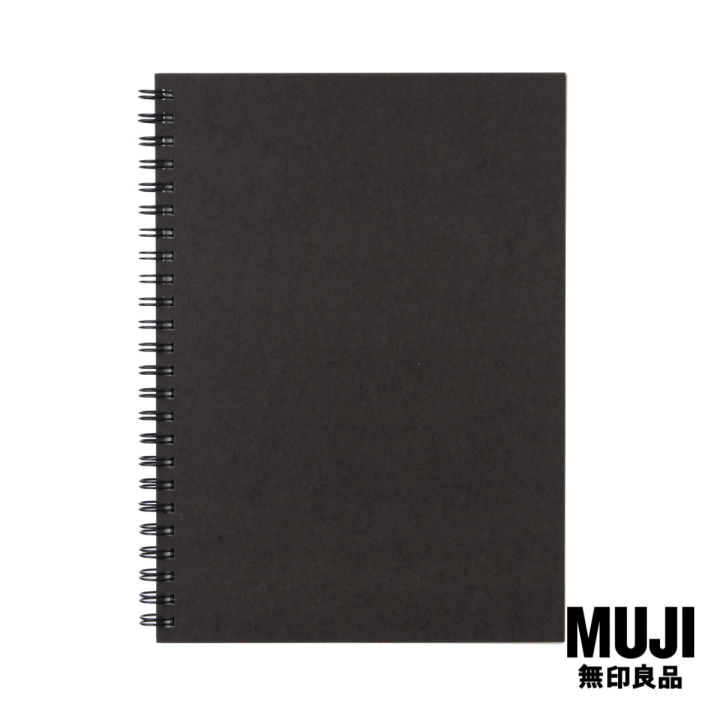 มูจิ สมุดขนาด A5 สันห่วงแบบไม่มีเส้น - MUJI Wirebound Notebook A5 Plain ...