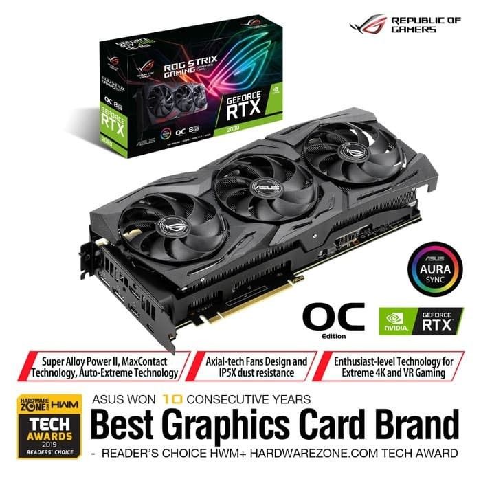 ASUS ROG Strix GeForce RTX 2080 OC Edition 8GB GDDR6 | Lazada Indonesia
