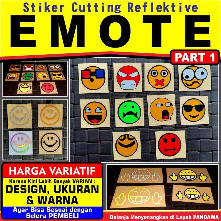 Stiker Cutting Reflektive : " EMOTE " Part 1 | Lazada Indonesia
