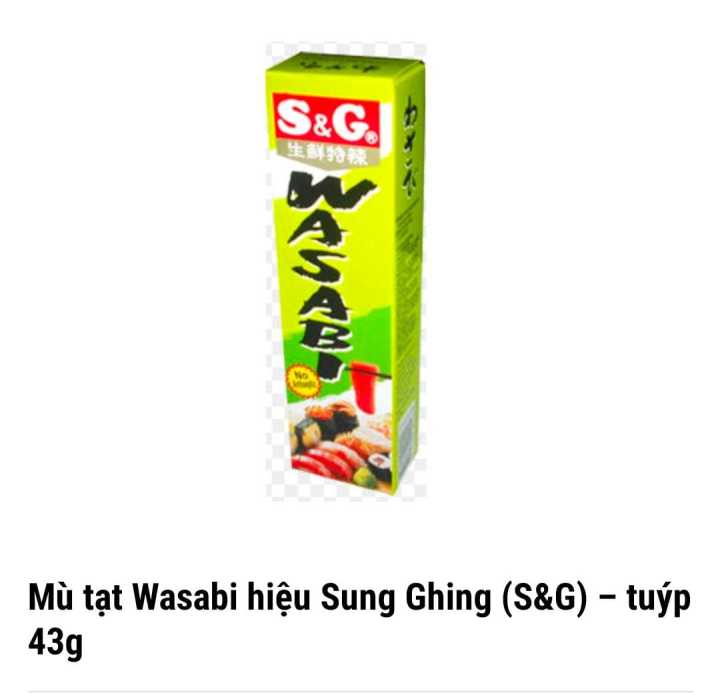Tiub bengkak (S&G) jenama wasabi mustard 43g , Mu tat Wasabi hieu sung ...