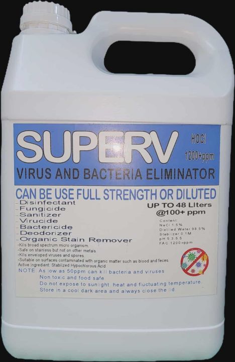 HYPOCHLOROUS ACID HOCl 1000ml 4000ml 1200ppm Sanitizer Bactericide ...