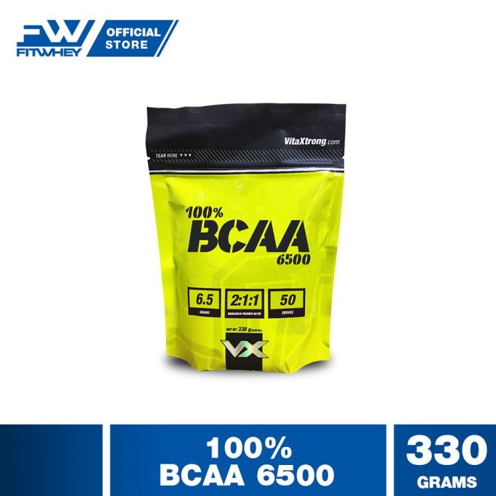 100 Pure BCAA Vitaxtrong 330 gram (51 servings) unflavoured (can mix ...