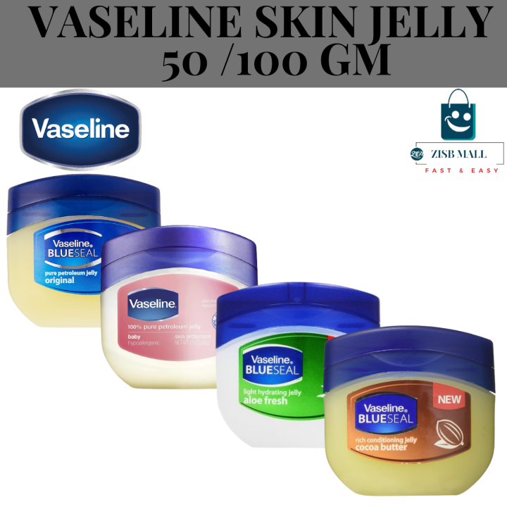 [ORIGINAL] VASELINE 100% PURE PETROLEUM JELLY 100 GM ORIGINAL/COCOA ...
