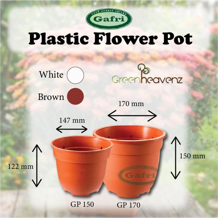 GHZ - Gafri - GP150 - 5 Pcs Garden Plastic Planter Pot Pasu | Lazada