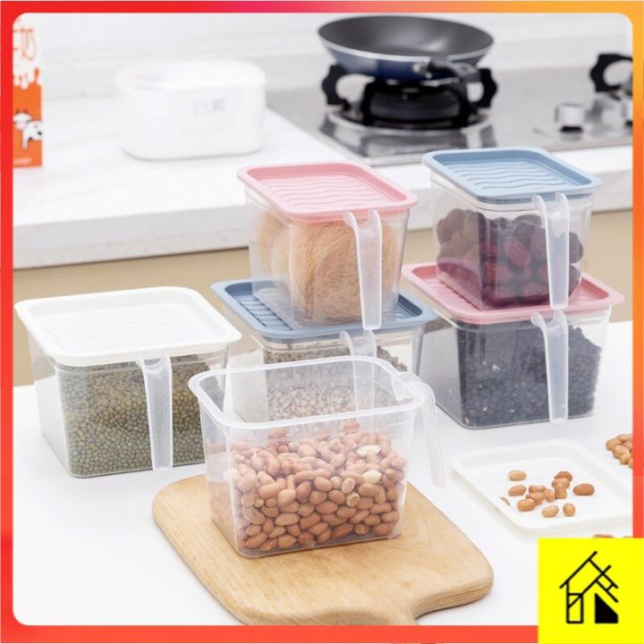 (READY STOCK)Stackable Square Refrigerator Sealed Food Storage Box with ...