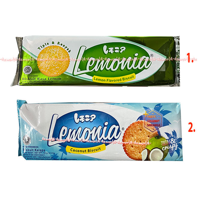 Lemonia Kemasan Pouch 130gr Biskuit Rasa lemon Dan Biskuit Rasa Kelapa ...