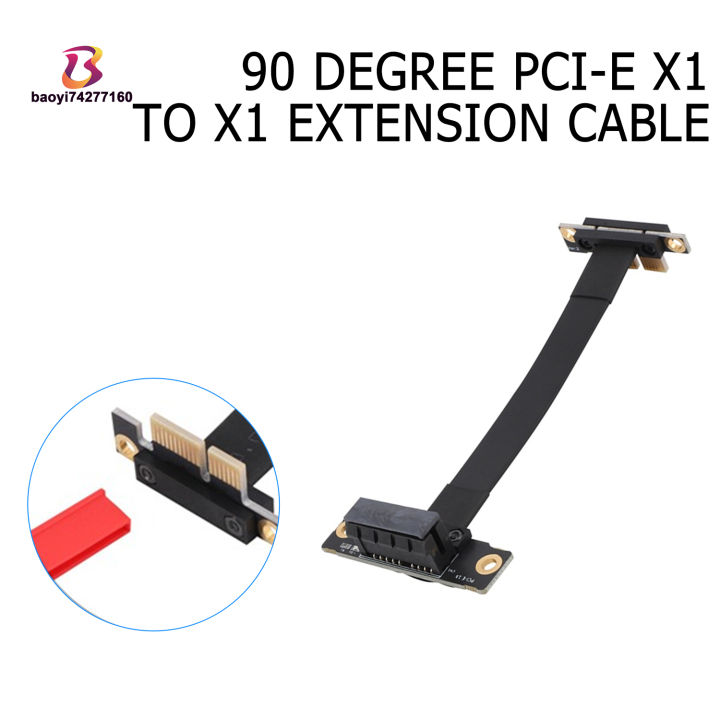 PCIE X1 Riser Cable Dual 90 Degree Right Angle PCIe 3.0 X1 to X1 ...