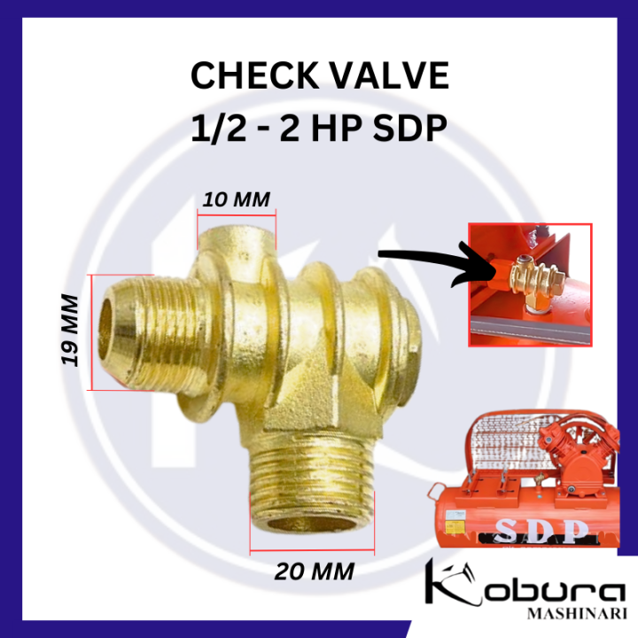 Check Valve 1/2 - 2 HP SDP Klep Tangki Katup Satu Arah Kompresor Angin ...