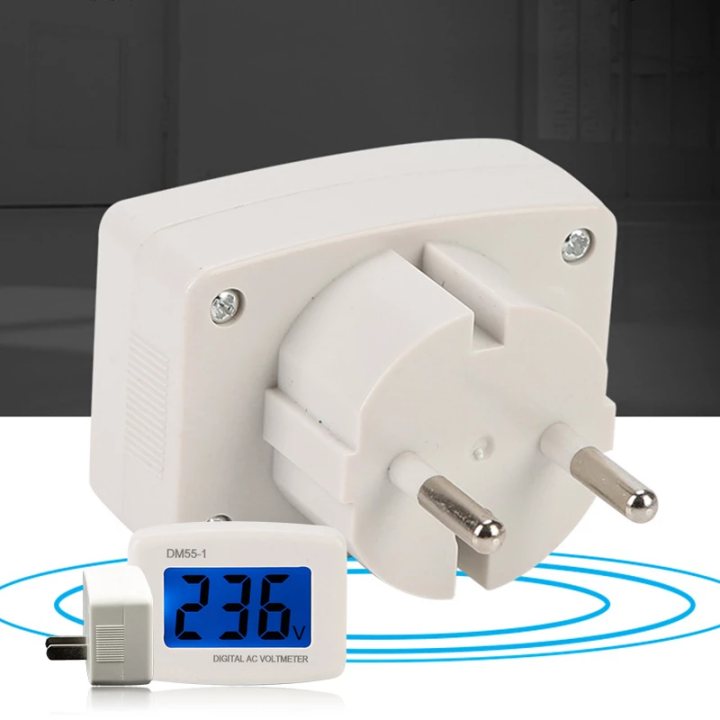 Digital Voltmeter AC 80V-300V Pengukur Tegangan Listrik LCD Display ...