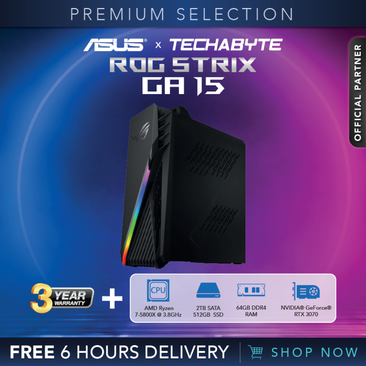 Asus ROG Strix GA15 | AMD Ryzen 7-5800X | 64GB DDR4 | 512GB SSD + 2TB ...