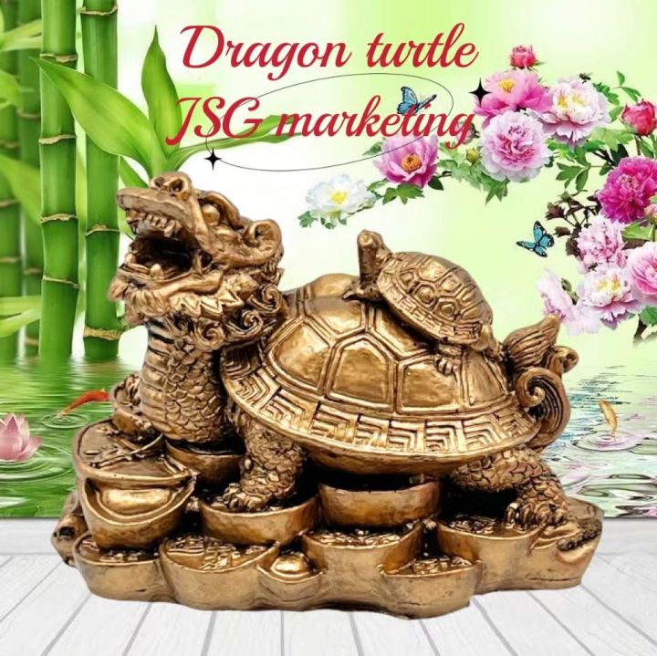 Feng Shui Dragon Turtle Statue Resin Home Decoration Attract Wealth ...