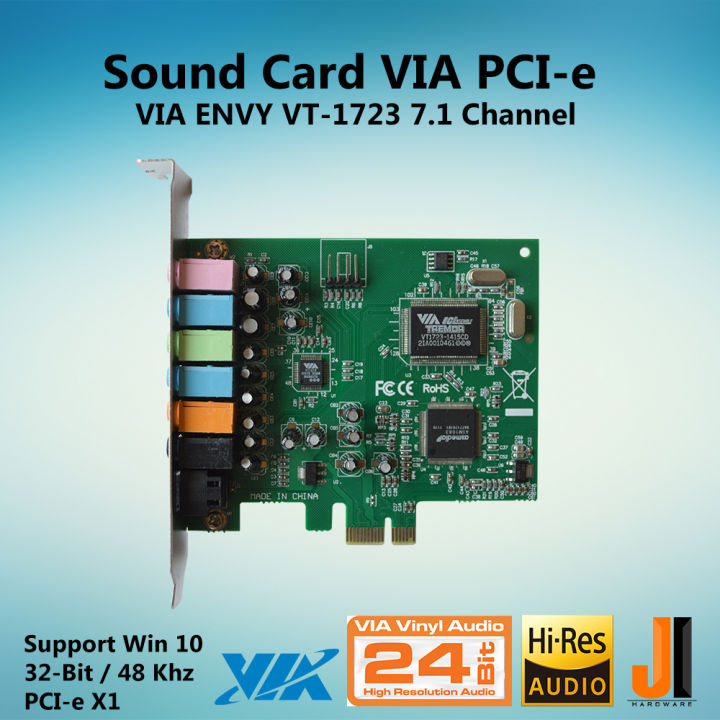 Sound Card VIA ENVY VT-1723 7.1 Channel (PCI-E) | Lazada.co.th