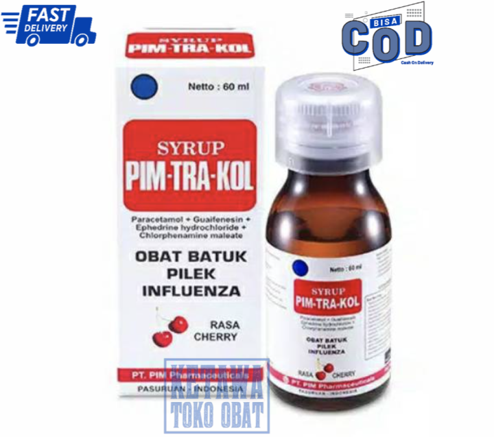 Pim-Tra-Kol Pimtrakol Syrup Cherry Batuk 60 ML | Lazada Indonesia