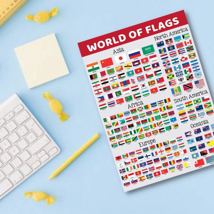COD Laminated Flags of the World, World of Flags, Laminated Educational ...