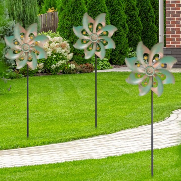 DANGSTORA Metal Wind Spinners Durable Rotating Double Windmill ...