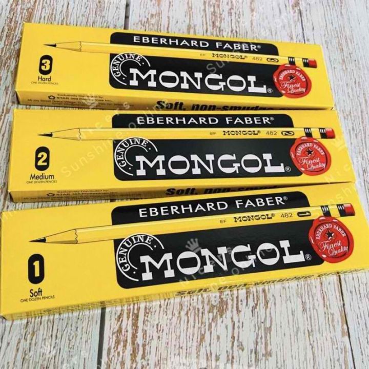 1box/12pcs Mongol Octagon Pencil Eberhard Faber (#2 Medium) | Lazada PH