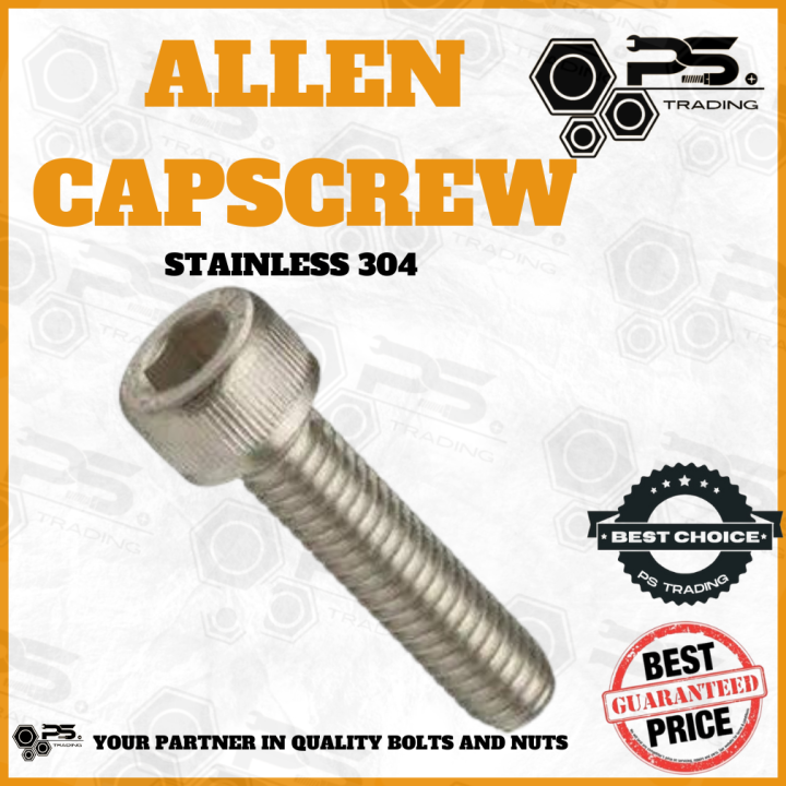 3MM (0.50P) 4MM (0.70P) STAINLESS ALLEN CAPSCREW 10PCS | ALLEN SOCKET ...