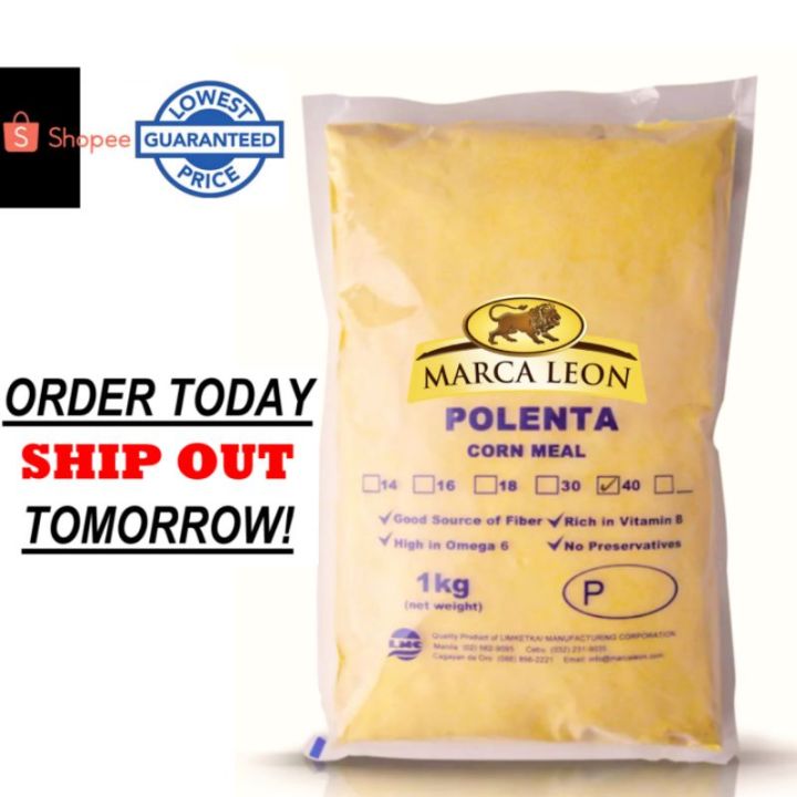 Marca Leon Polenta Corn Flour 1KG Pouch-Original Not Repacked(Fast ...