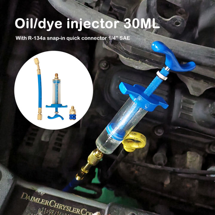 Love cut【Ready Stock】A/C oil and dye injector for quick connector of ...