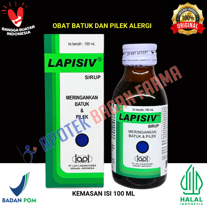 LAPISIV SIRUP 100 ML / OBAT BATUK DAN PILEK ALERGI | Lazada Indonesia