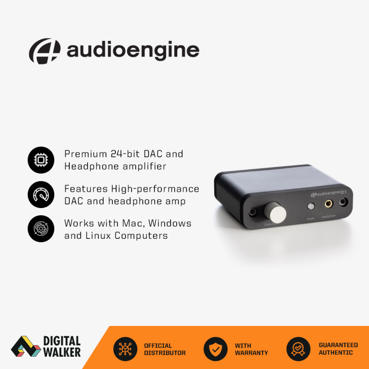 [Digital Walker] Audioengine D1 24-Bit DAC / Headphone Amplifier - Black | Lazada PH