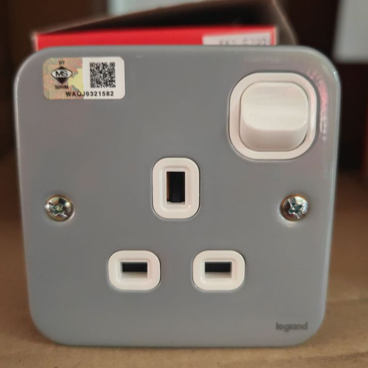 Legrand Metal clad switch socket 13A metal switch 8833860 heavy duty ...