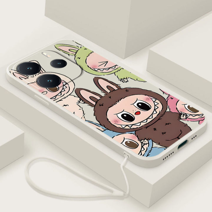 Xiaomi Redmi Note ปลอกอ่อนฝาครอบยาง Popmart Labubu ลายเคสของเหลว ...