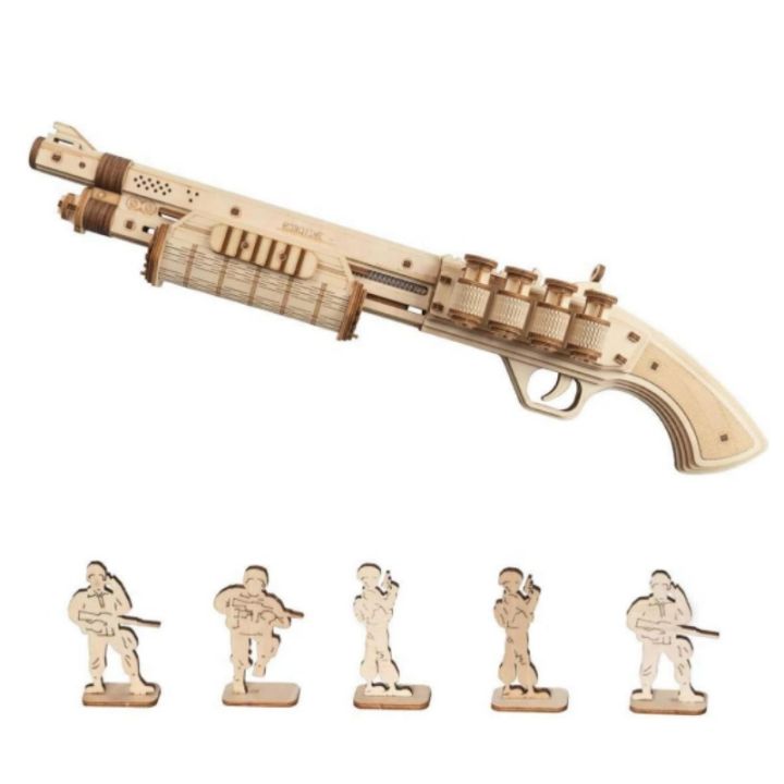 new Robotime Rokr Corsac M60 Toy Gun 3D Wooden Puzzle Mechanical ...