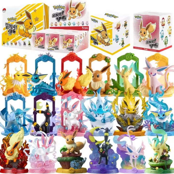 Original POKEMON Eevee Set Blind Box Second Generation Adventure Family ...