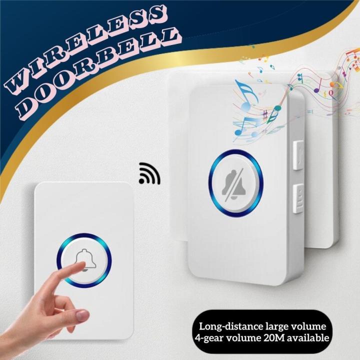58Melody Chime Mini LED Wireless Doorbell Plug Receiver No Battery ...