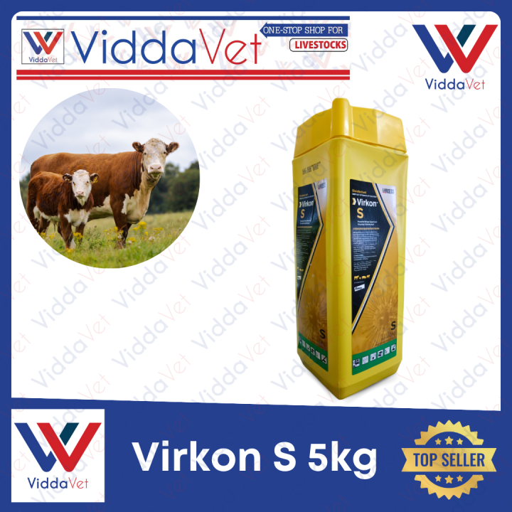 5kg VIRKON S canister disinfectant Virkon solution VirkonS Virkon Virucidal for piggery farms ...