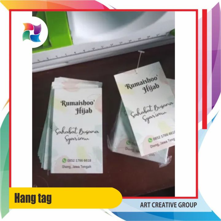 CETAK HANGTAG UKURAN 3X5 CM MURAH FREE DESAIN BISA COSTUM SESUAI NAMA ...