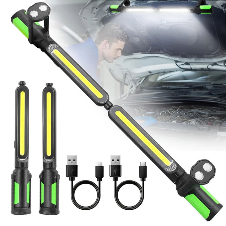 COB Work Light for Mechanic, 4400mAh Rechargeable Underhood Working ...